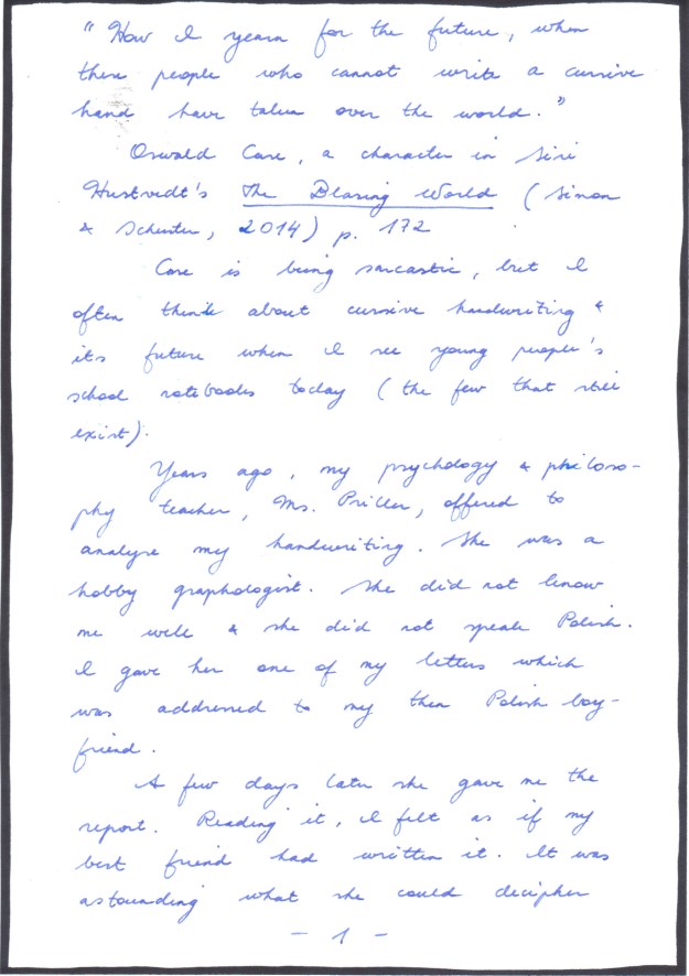 Cursive hand | Karina Magdalena